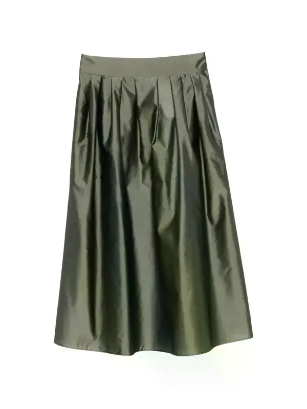 Max Mara Effetto Pleated Skirt - Green