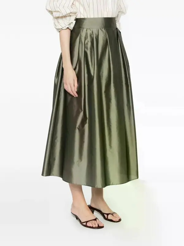 Max Mara Pleated Skirt - Green