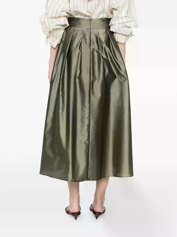 Max Mara Pleated Skirt - Green