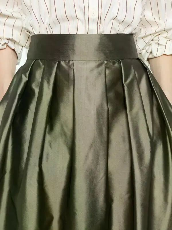 Max Mara Pleated Skirt - Green