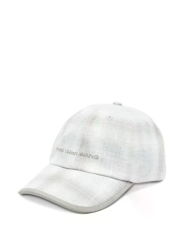 FENG CHEN WANG Checked Baseball Cap - Grey