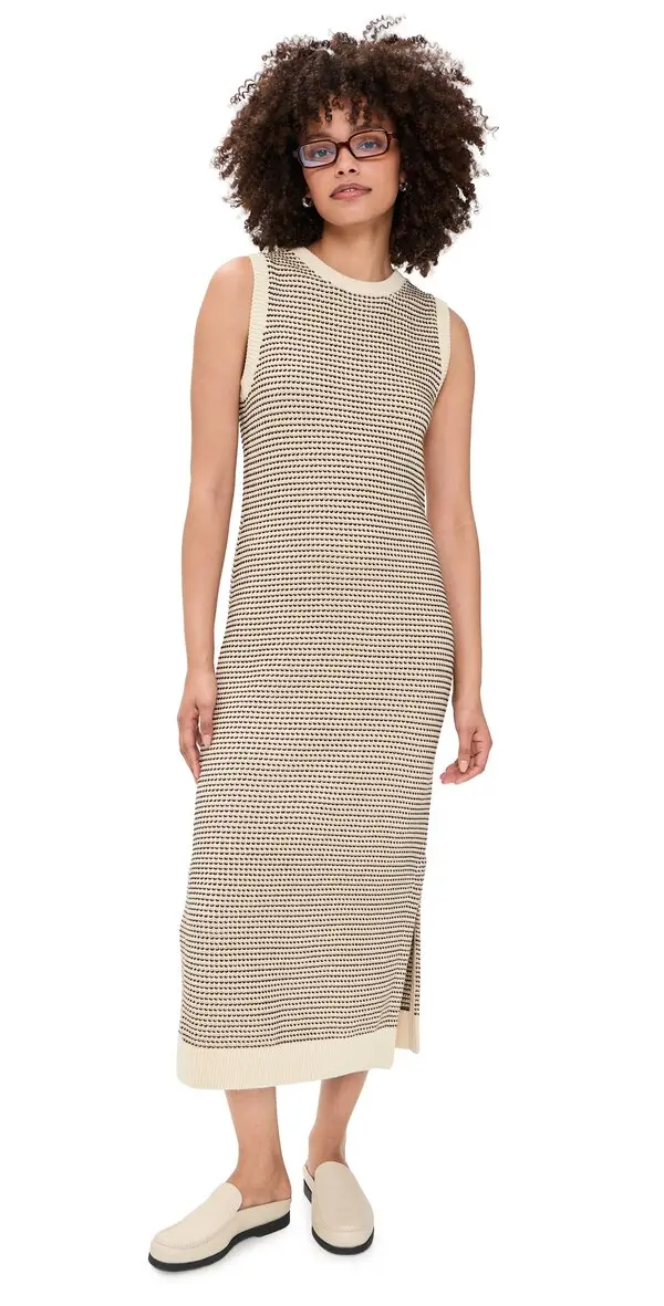 Varley Sadia Knit Midi Dress - Birch