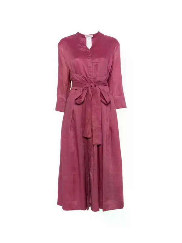 Max Mara Camilla Tie-waist Midi Dress - Pink
