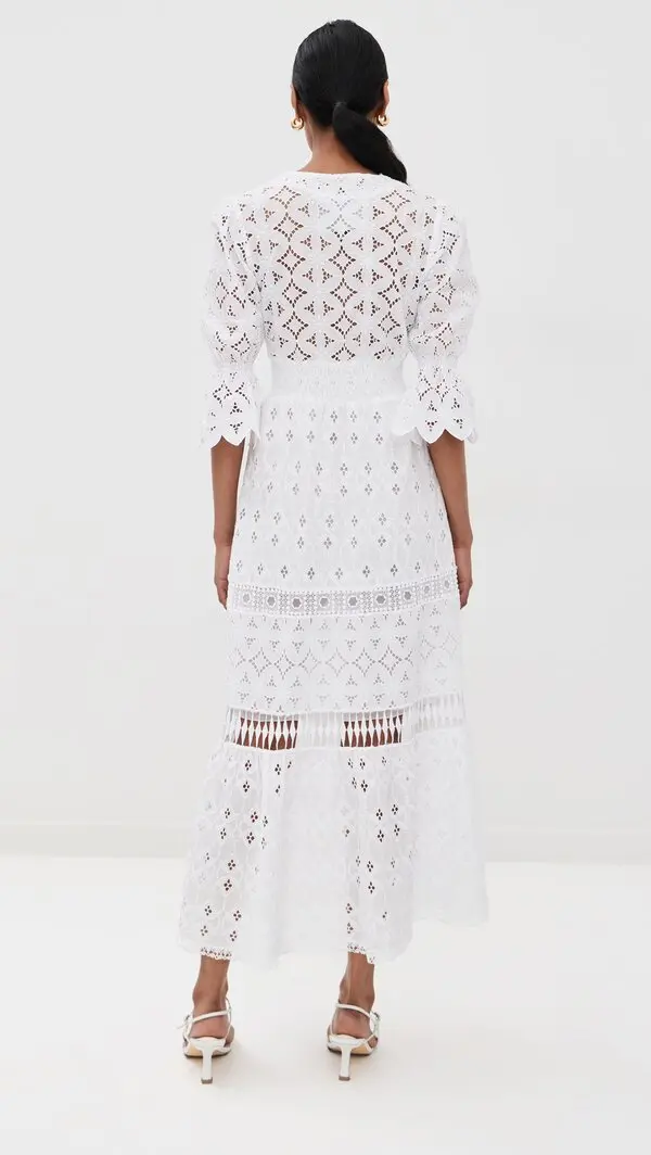 Temptation Positano Embroidered Eyelet Maxi Dress