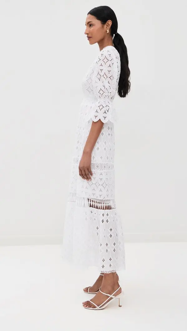 Temptation Positano Embroidered Eyelet Maxi Dress