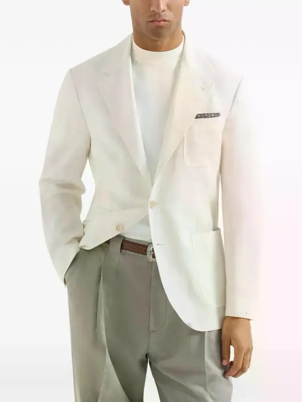 Brunello Cucinelli Linen Unconstructed Blazer