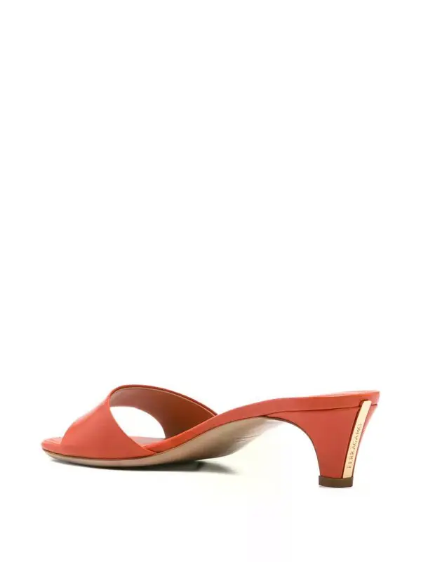 FERRAGAMO Low Heeled Slip-on Sandals - Orange