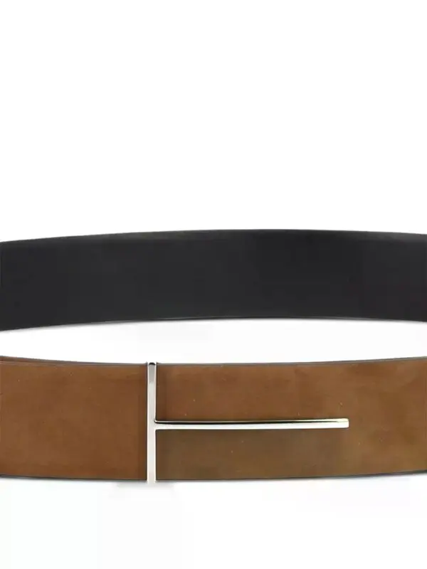 TOM FORD Nubuck T-buckle Belt - Brown