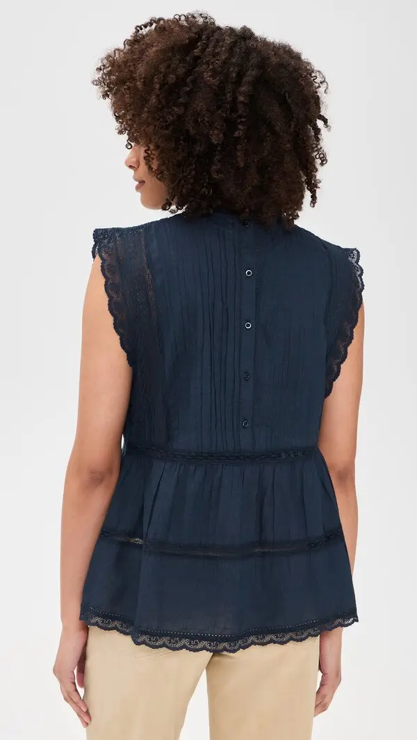 The Great. The Sonnet Top - Navy