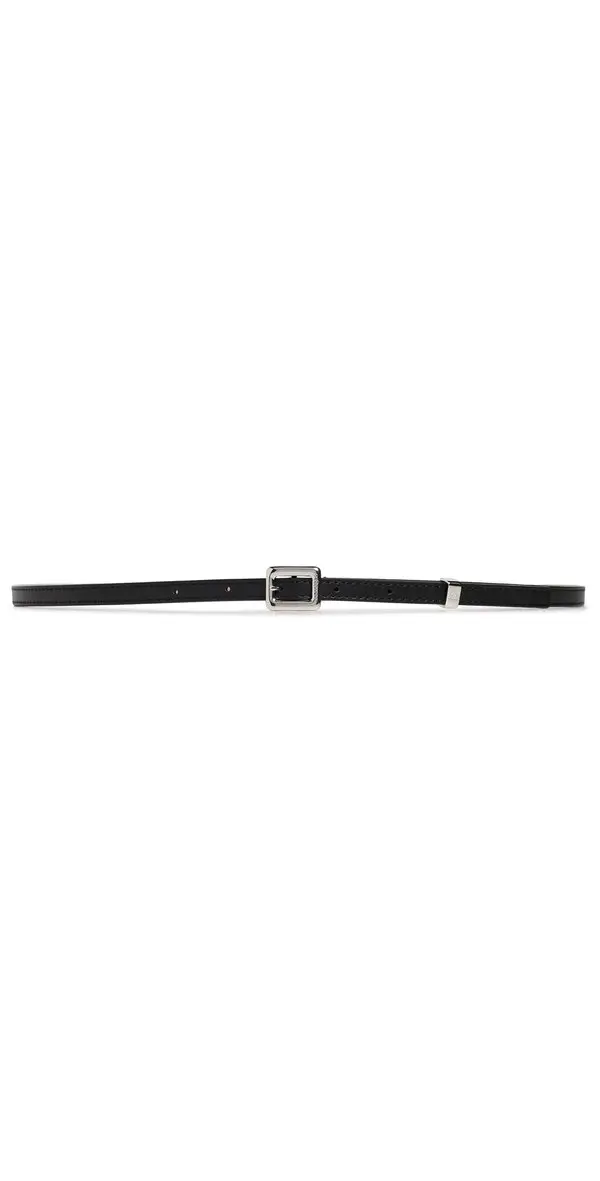 COURREGES Square Leather Belt - Black