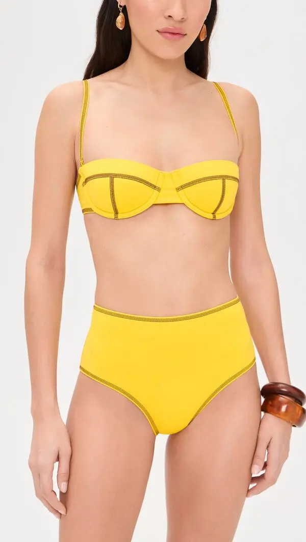 Staud Jo Balconette Bikini Top - Sunshine