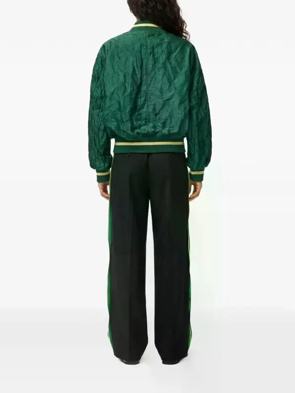 Loewe Crinkled Bomber Jacket - Green