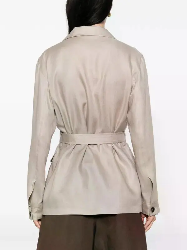 Tagliatore Belted Pocket Jacket - Neutrals