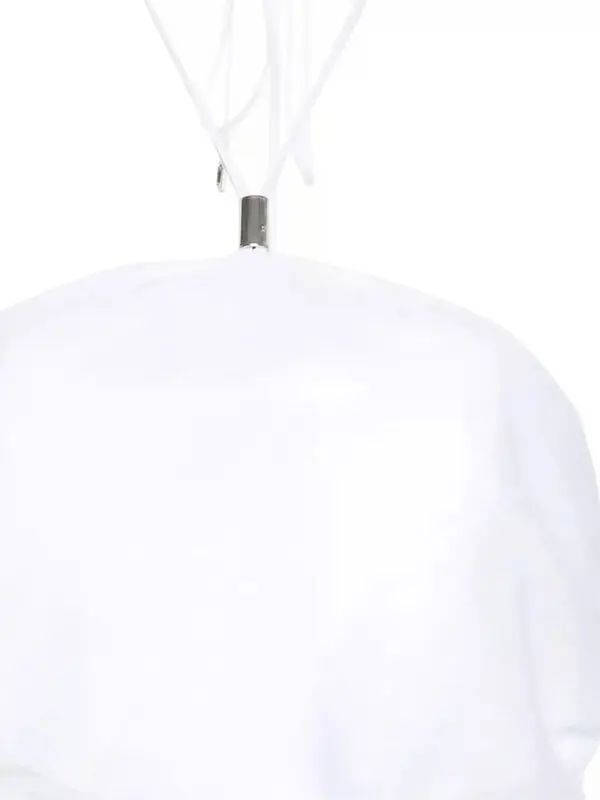 SEMICOUTURE Halter Gathered Top - White