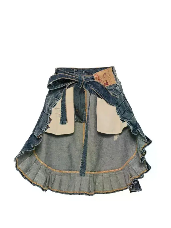 Martine Rose Denim Ruffled Skirt