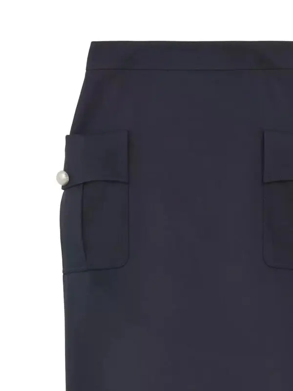 Alexander McQueen Patch-pocket Midi Skirt - Blue