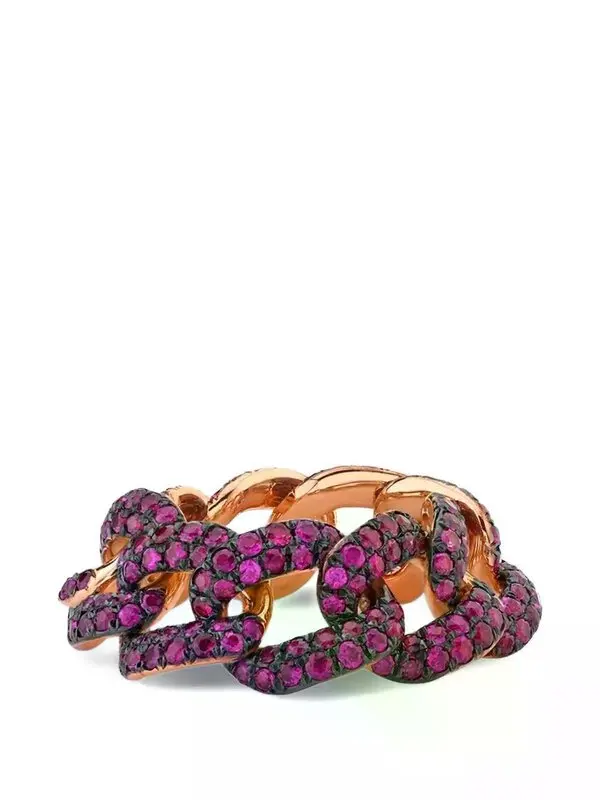 Shay Link Ruby Fine Ring - Pink