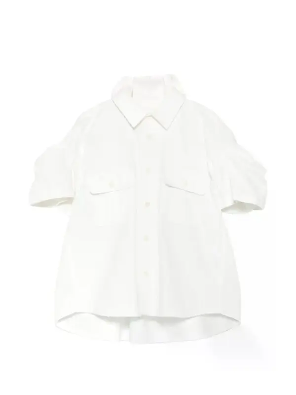 Sacai Chest-pockets Short-sleeve Shirt - Neutrals
