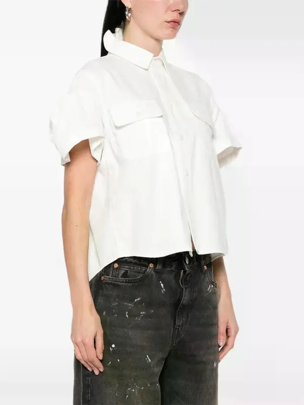 Sacai Chest-pockets Short-sleeve Shirt - Neutrals