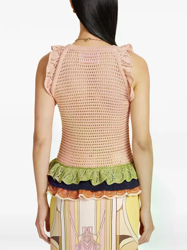 La DoubleJ Cropped Cotton-viscose Blend Top