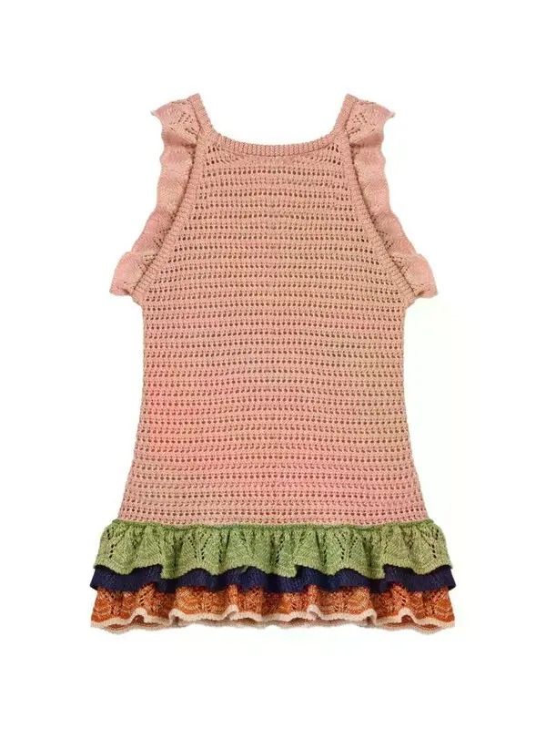 La DoubleJ Cropped Cotton-viscose Blend Top