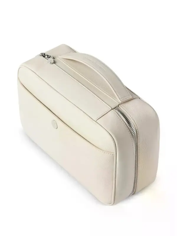 Brunello Cucinelli Fine Grain Leather Travel Beauty Case - Neutrals
