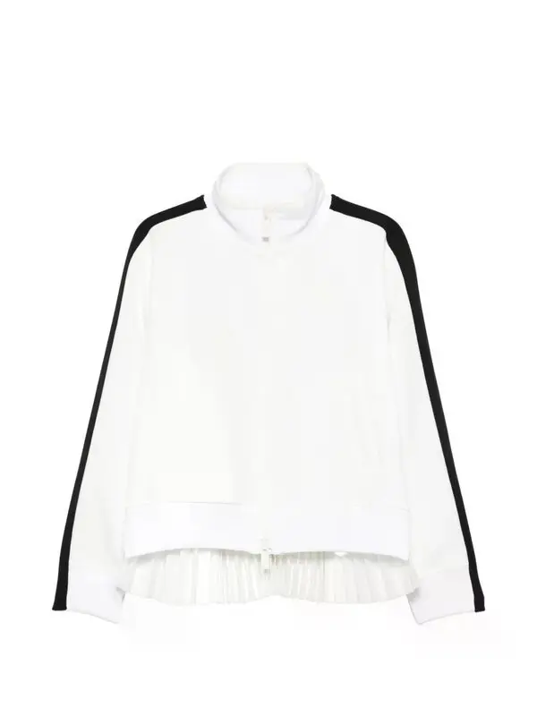 Sacai Stripe Pleated Jacket - White