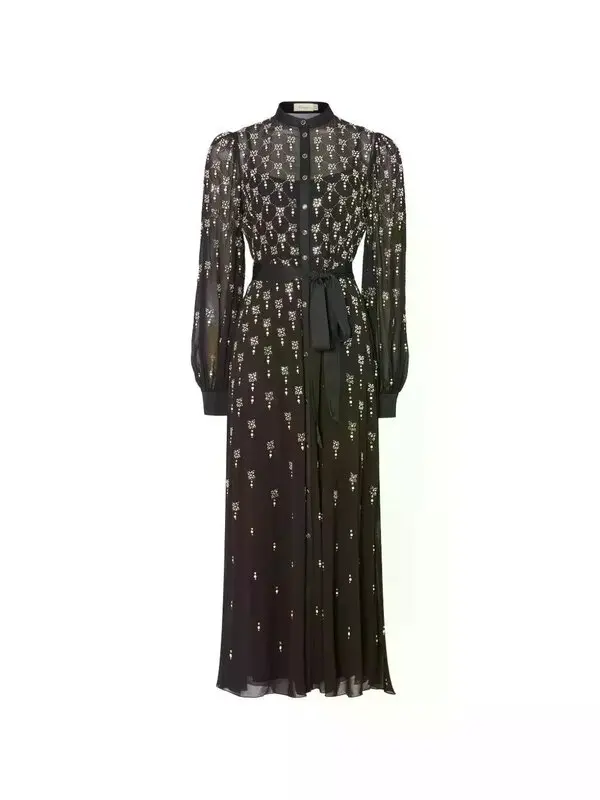 TEMPERLEY LONDON Buttoned Embellished Maxi Gown