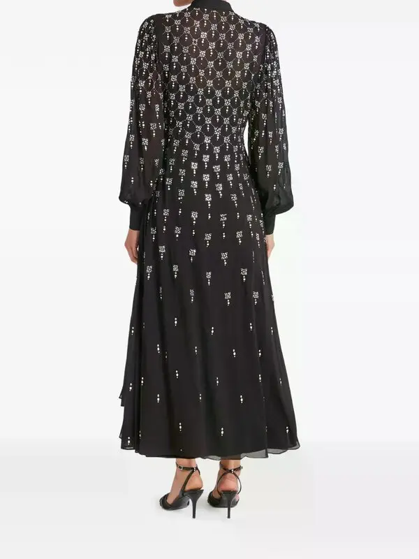 TEMPERLEY LONDON Buttoned Embellished Maxi Gown