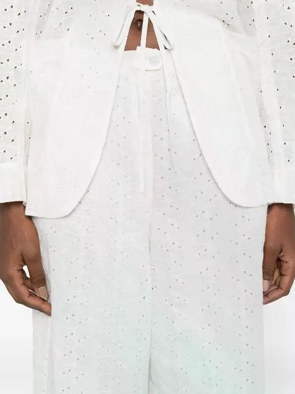 FORTE_FORTE Dot Trousers - White