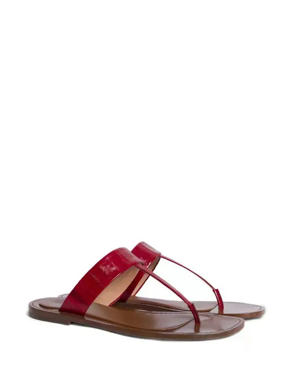 Alberta Ferretti Toe-strap Sandals - Red