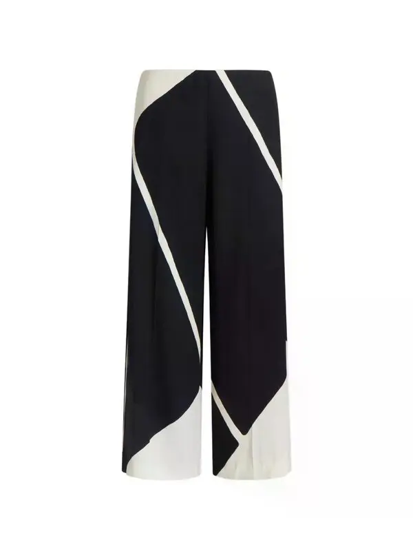 Alberta Ferretti Paneled Cropped Trousers - Black