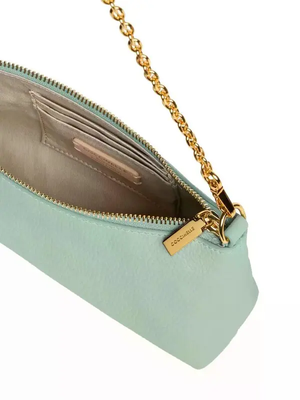COCCINELLE Mini Aura Chain-strap Shoulder Bag - Green