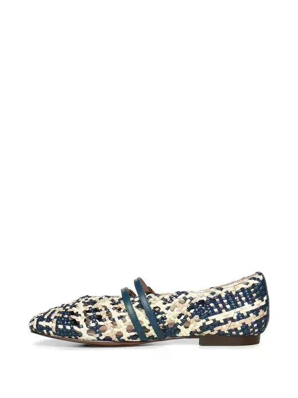 COCCINELLE Risako Woven-design Strappy Ballet Flats - Blue