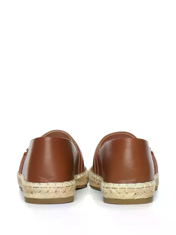 COCCINELLE Leather Logo-buckle Espadrilles - Brown