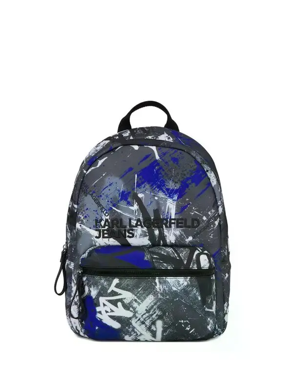 Karl Lagerfeld Graffiti-print Backpack - Grey