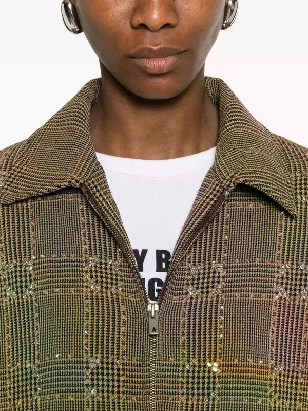 GOLDEN GOOSE Checked Embellished Jacket
