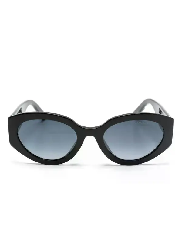 Marc Jacobs Embossed-logo Oval-frame Sunglasses