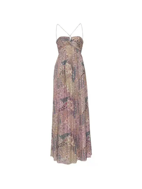 Ba&sh Pietra Floral Maxi Dress With Cut-out Detail