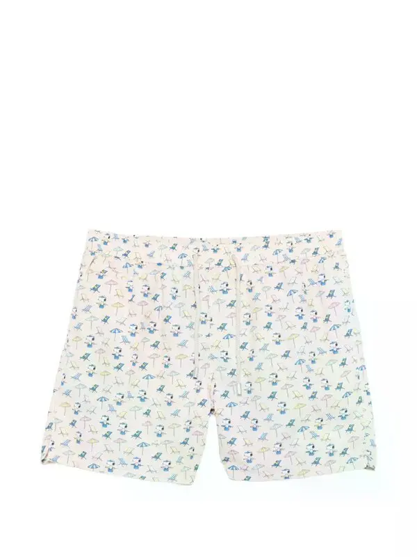 MC2 SAINT BARTH Printed Swim Shorts - Neutrals