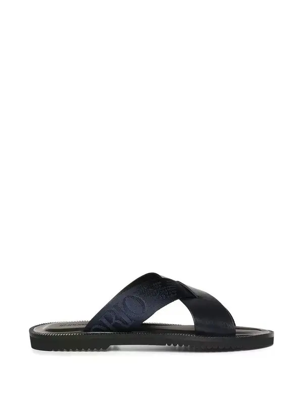 Emporio Armani Crossover-strap Sandals - Blue