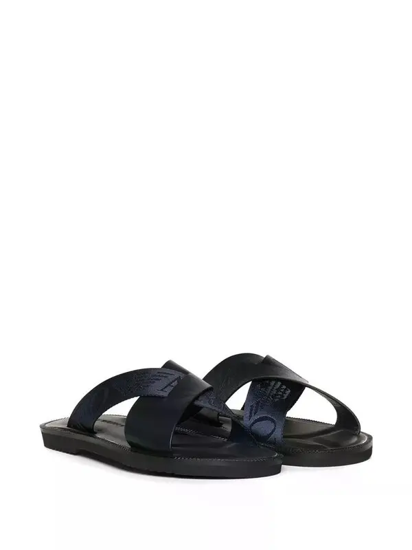 Emporio Armani Crossover-strap Sandals - Blue