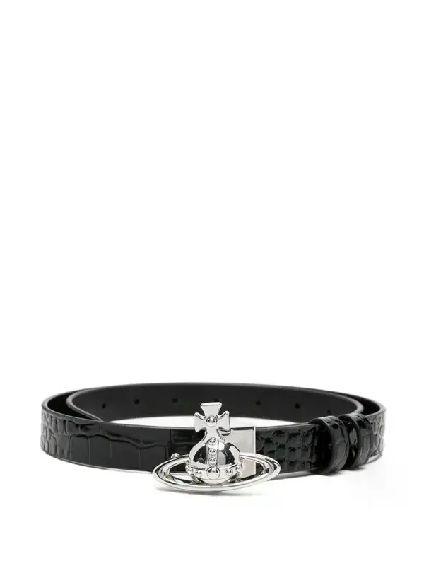VIVIENNE WESTWOOD Crocodile-effect Belt - Black