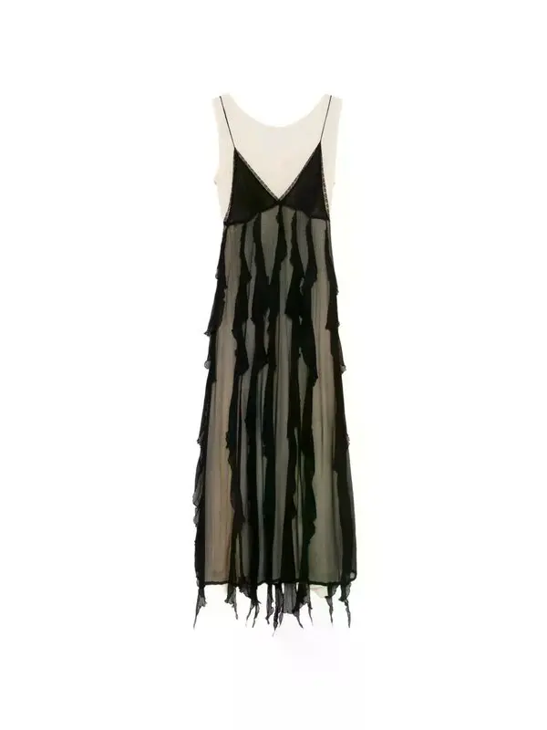 MES DEMOISELLES Charlene Ruffled Maxi Dress - Black