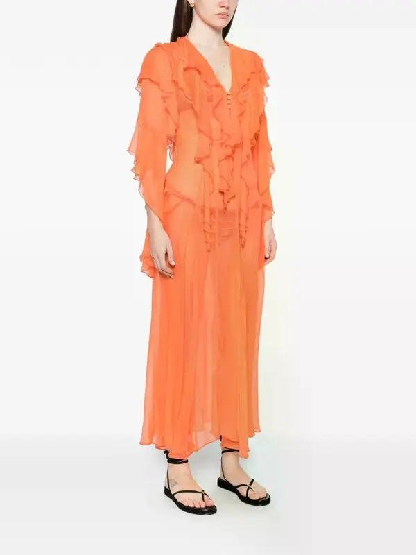 Erika Cavallini Ruffled Midi Dress