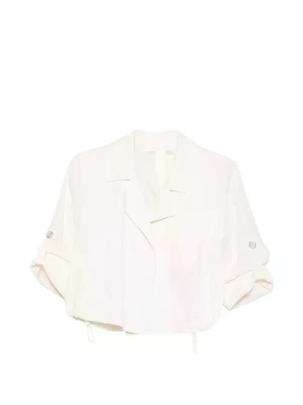 MONOCHROME Turn-up Sleeve Drawstring Jacket