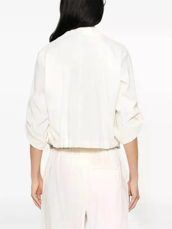 MONOCHROME Turn-up Sleeve Drawstring Jacket