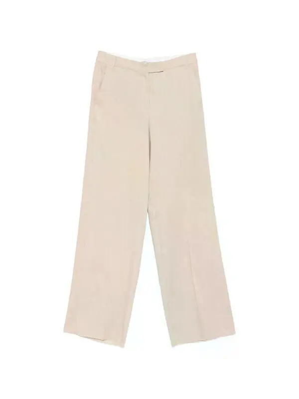 Marella Wide Leg Linen Trousers - Neutrals