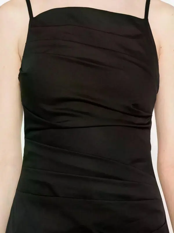 Marella Draped Midi Dress - Black