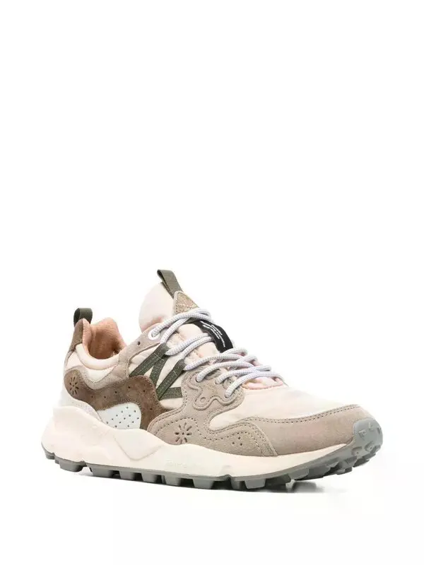 FLOWER MOUNTAIN Yamano 3 Nubuck Leather Sneakers - Neutrals